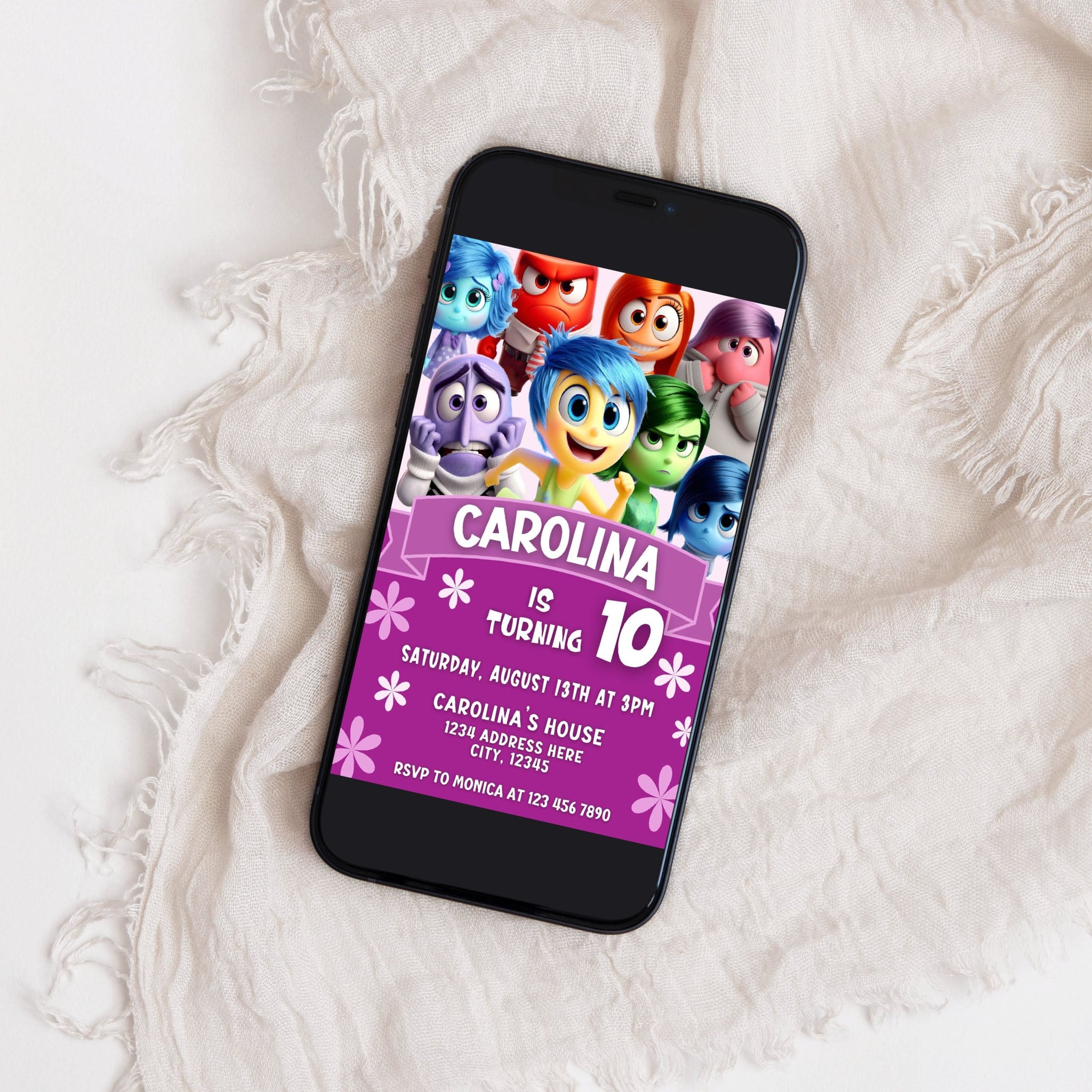 Unique Inside Out Birthday Invite – Mama Life Printables