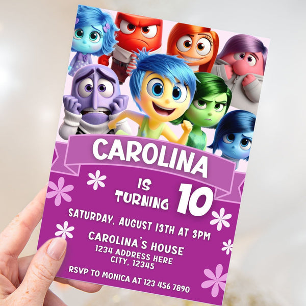 Unique Inside Out Birthday Invite – Mama Life Printables