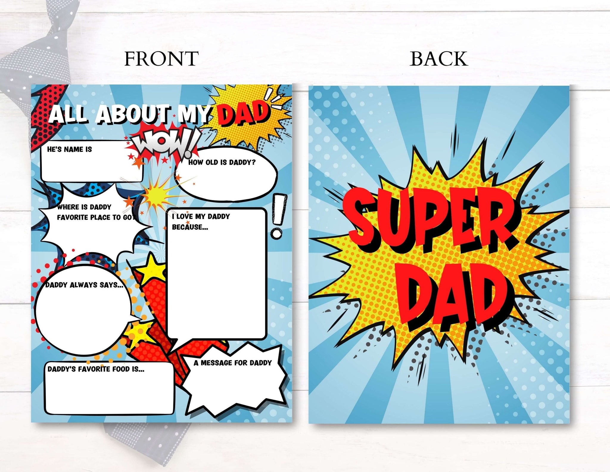 All About my Dad Printable Poster – Mama Life Printables