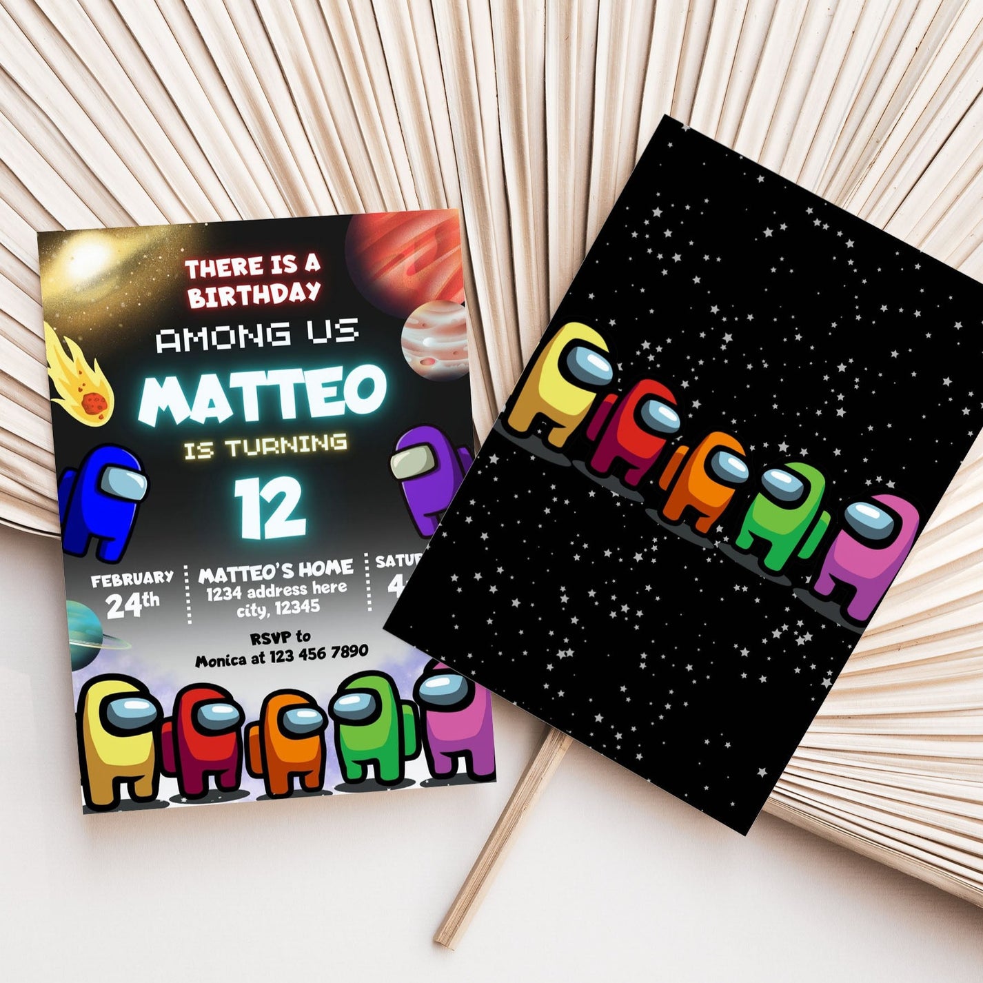 Editable Among Us Birthday Invitation – Mama Life Printables