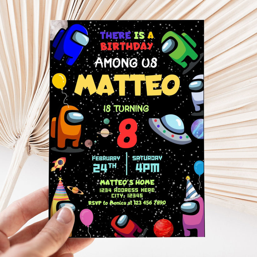 Custom Among Us Birthday Invitation – Mama Life Printables