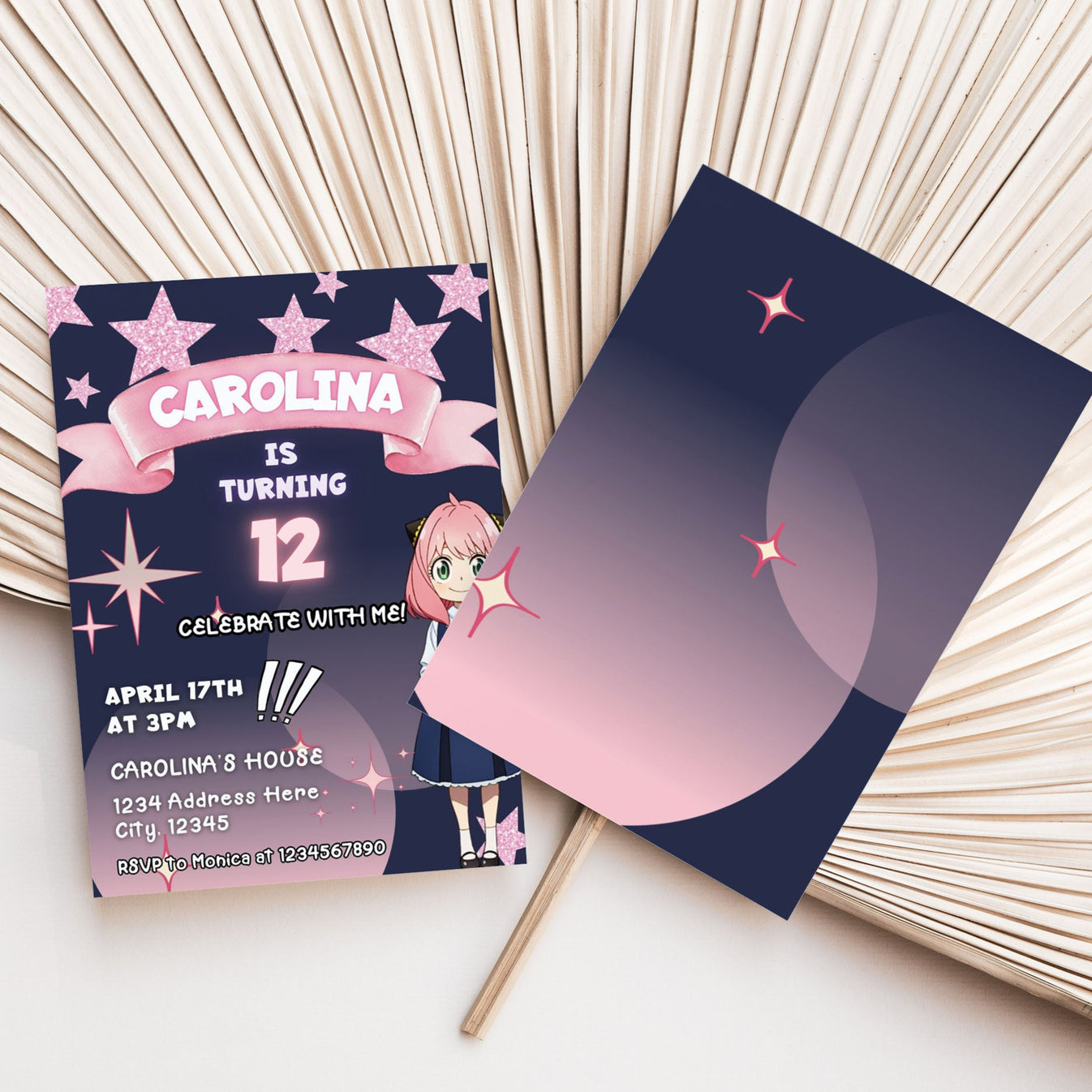 Anya Forger Birthday Invitation | Spy x Family Party Invite – Mama Life ...