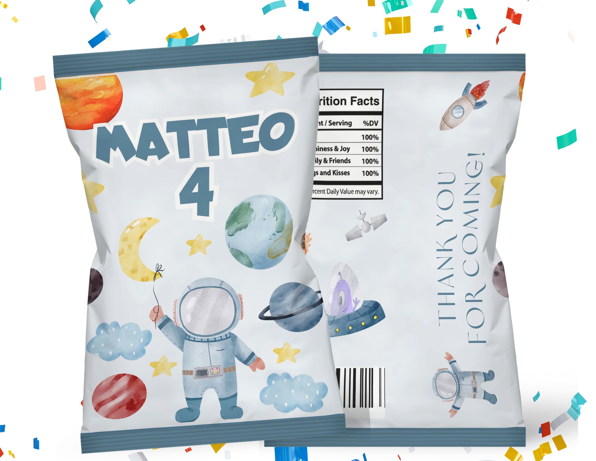 Customizable Space-Themed Chip Bag – Mama Life Printables