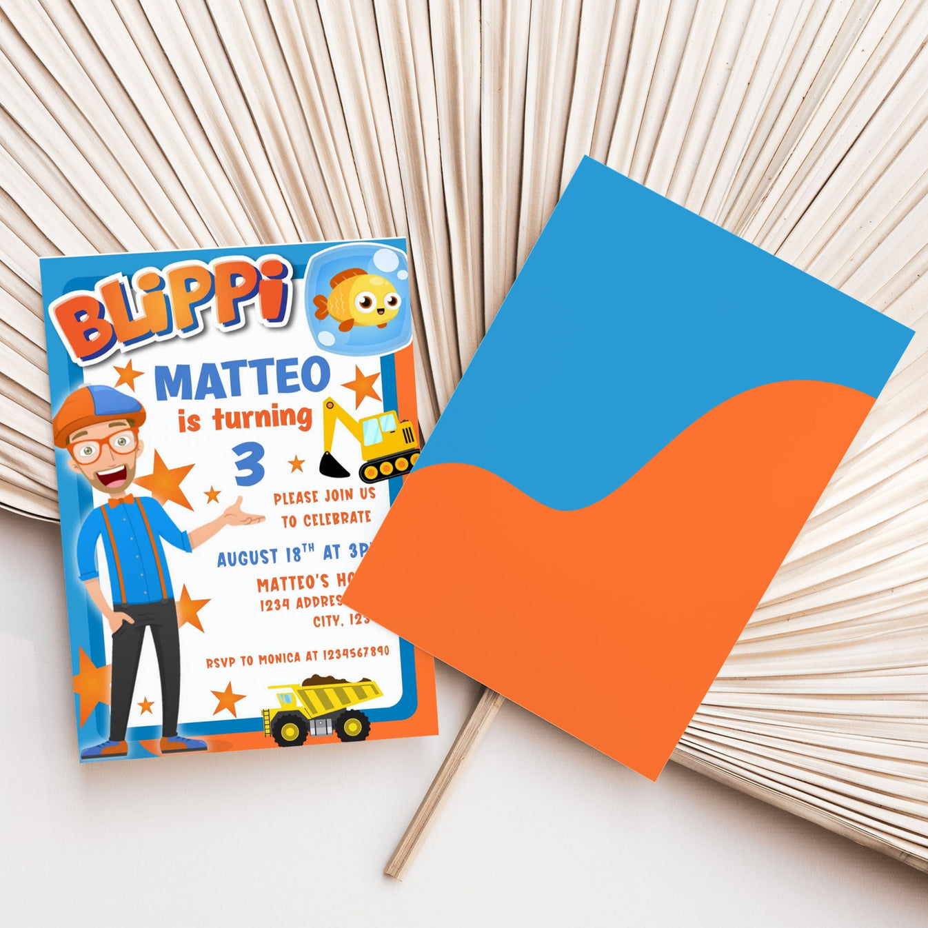 Edit Your Blippi Birthday Invitation Today – Instant Download – Mama ...