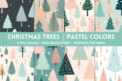 Christmas Trees Seamless Patterns – Mama Life Printables