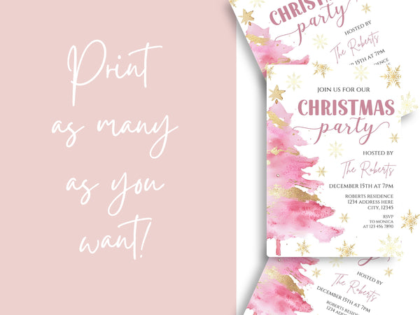 Christmas Party Invitation - Editable Canva Template – Mama Life Printables