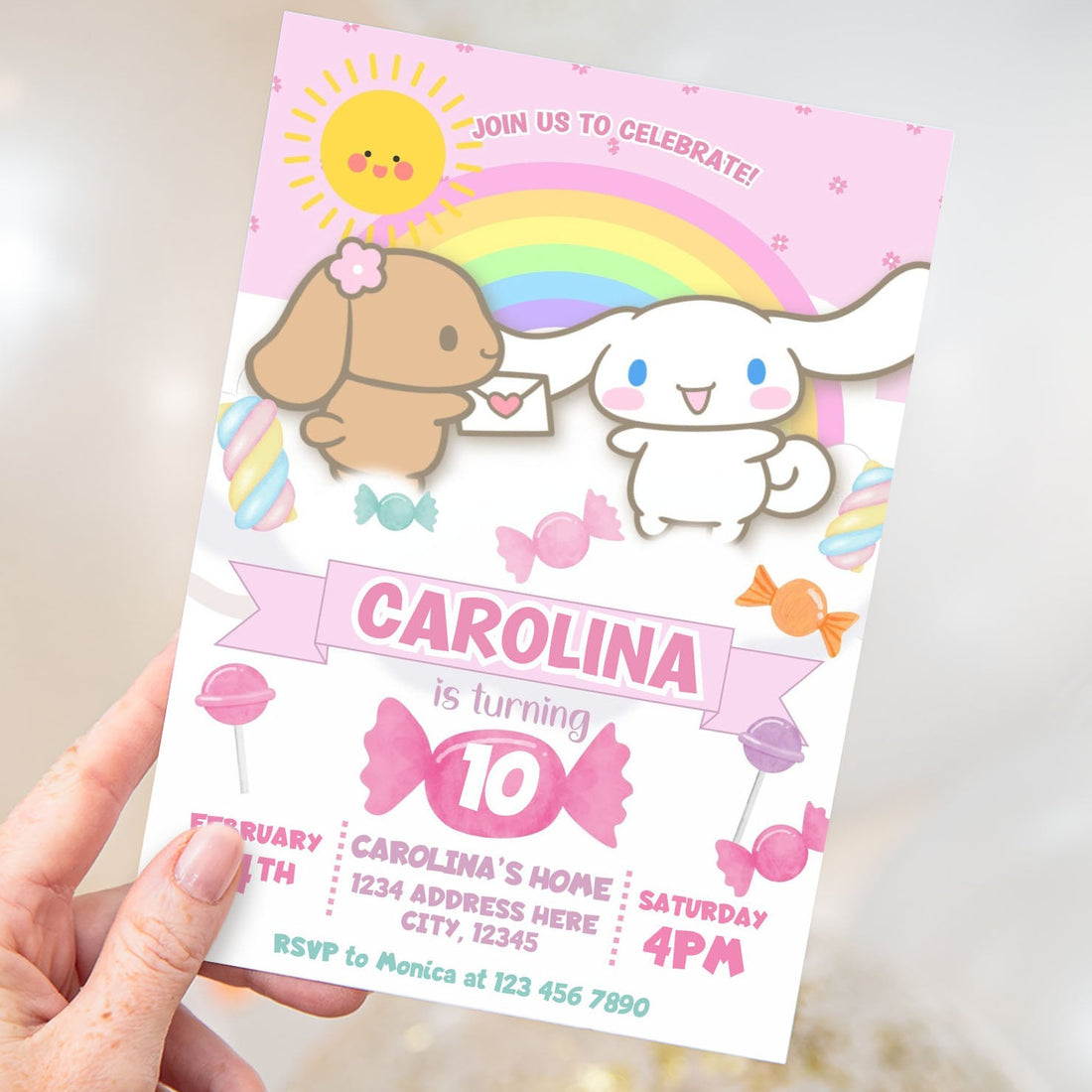 Editable Cinnamoroll Birthday Invitation | Instant Download – Mama Life ...