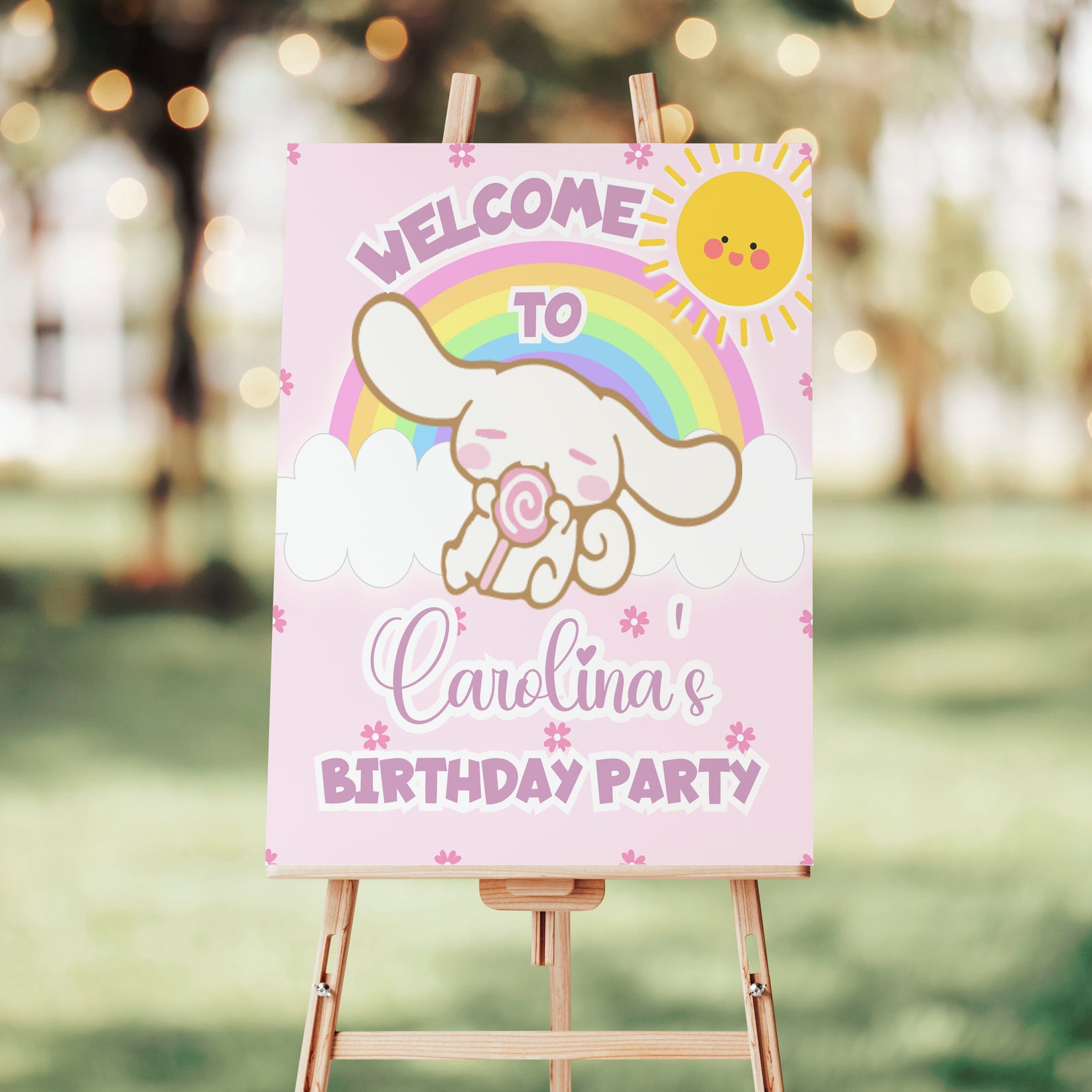 Cinnamoroll Welcome Sign | Cute Party Printables – Mama Life Printables