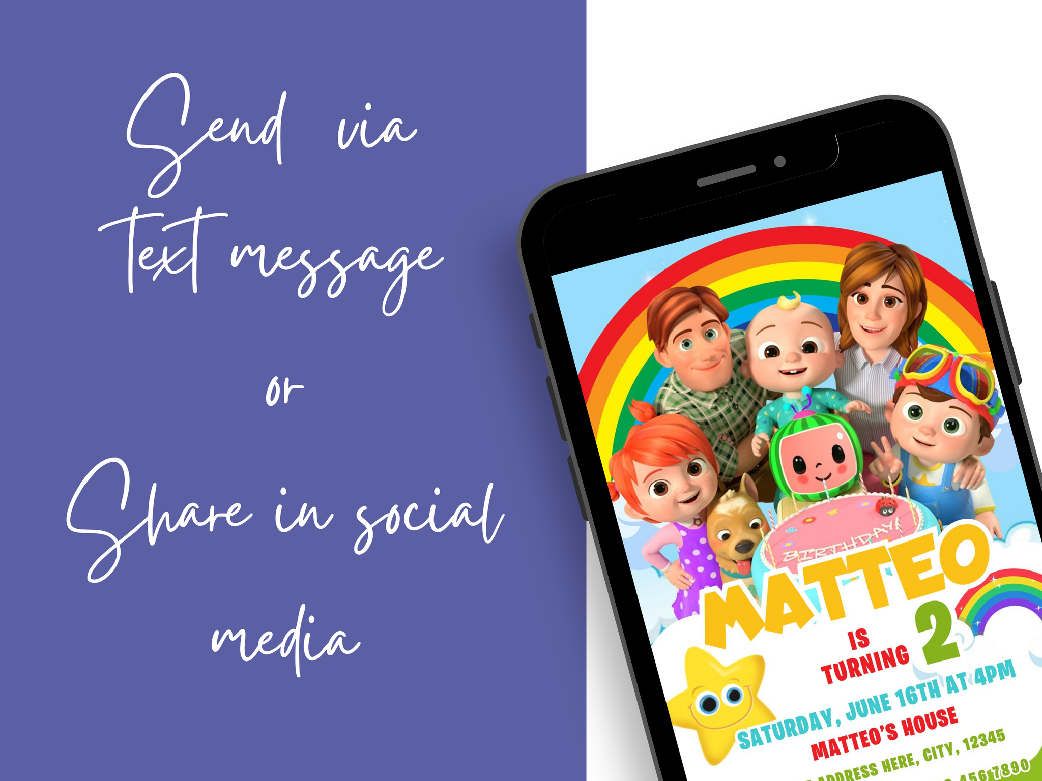 Cocomelon Birthday Invitation Template – Mama Life Printables