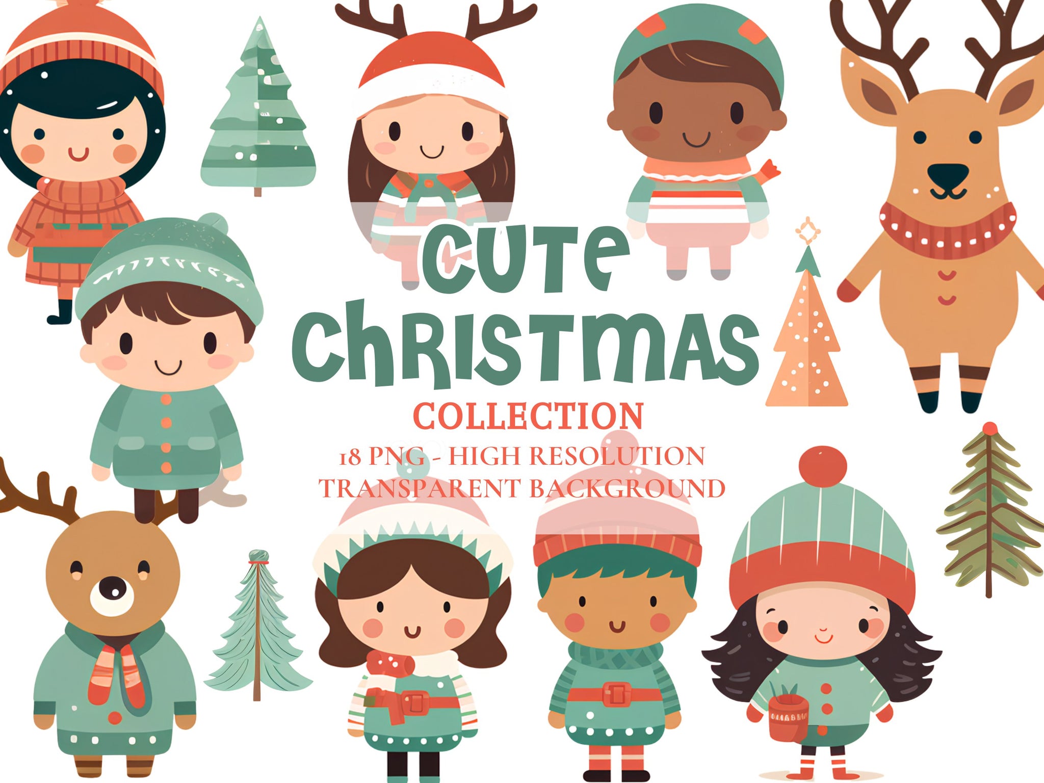 Cute Christmas PNG Clip Arts – Mama Life Printables