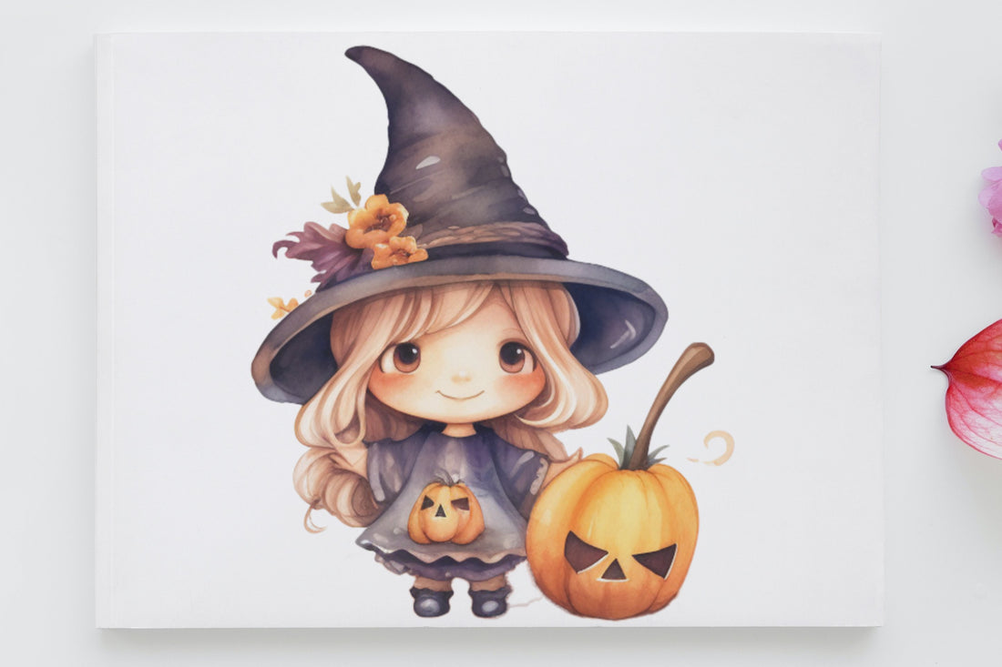 Halloween Cute Witches PNG Cliparts – Mama Life Printables