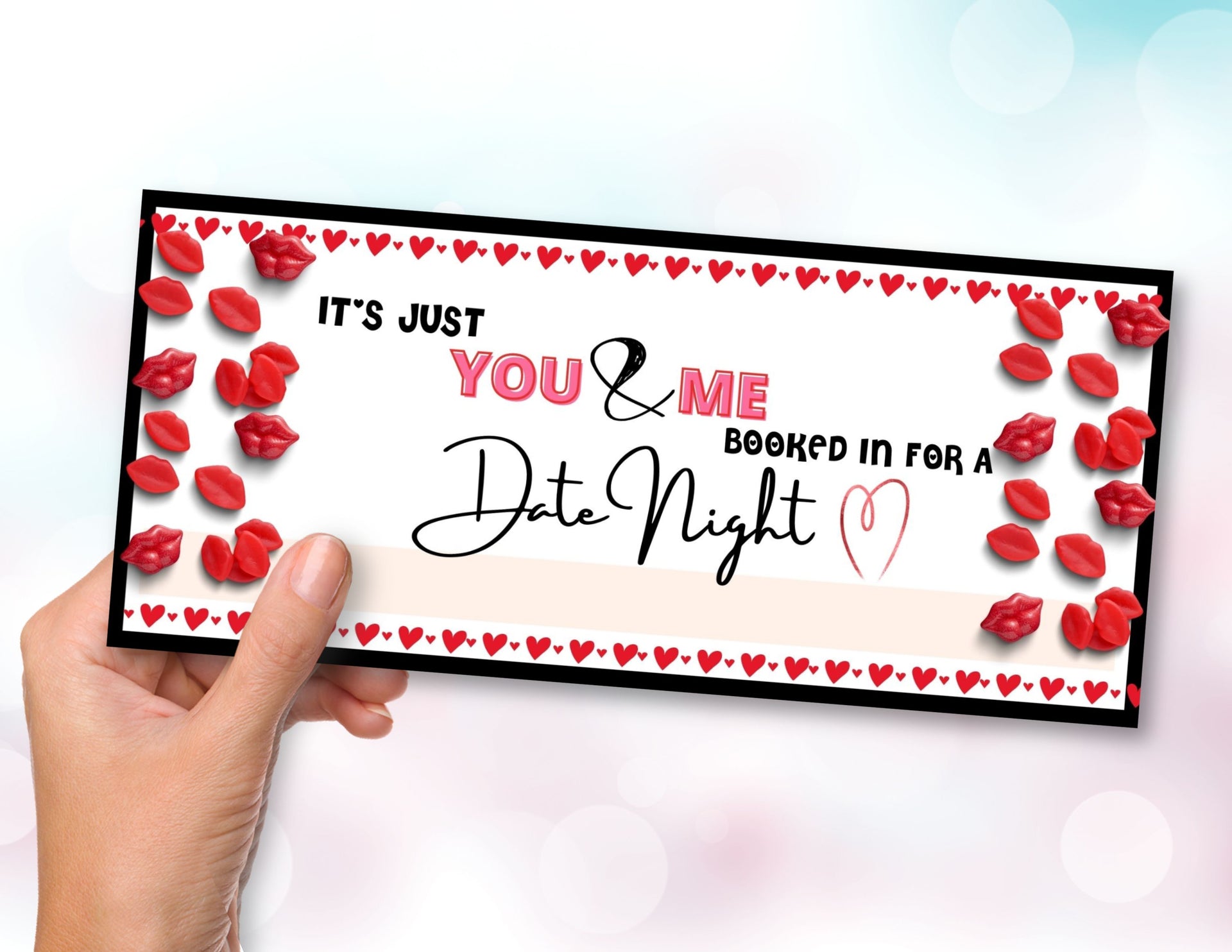 Date Night Invitation Template Simple Digital Printing Vellum Save The