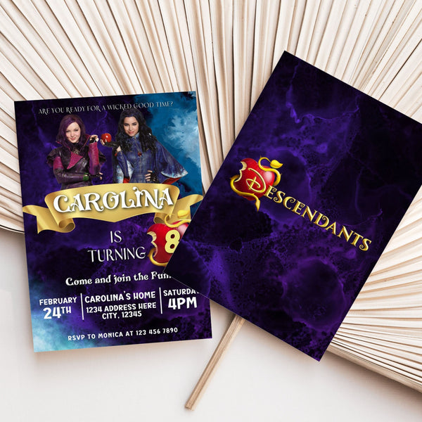 Enchanting Disney Descendants Birthday Invitation – Mama Life Printables