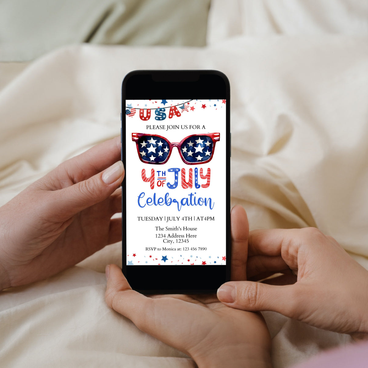 4th of July Editable Party Invite – Mama Life Printables