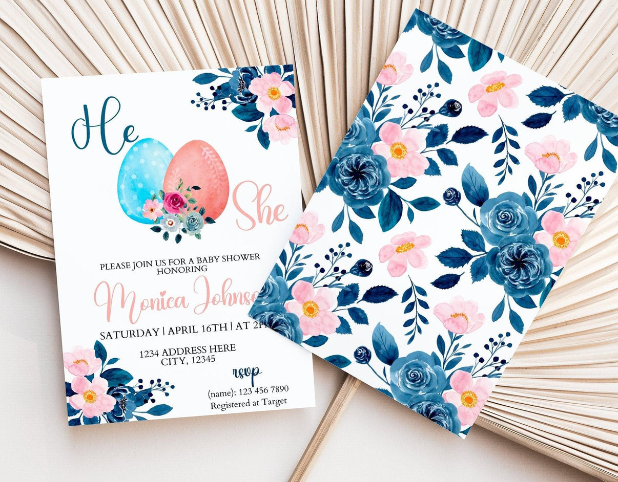 Easter Gender Reveal Invite – Mama Life Printables