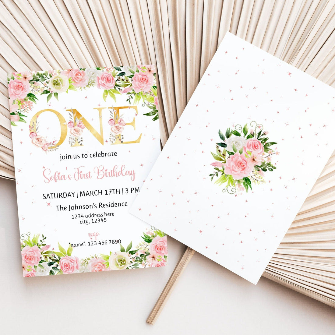 Girl First Birthday Invitation Template – Mama Life Printables