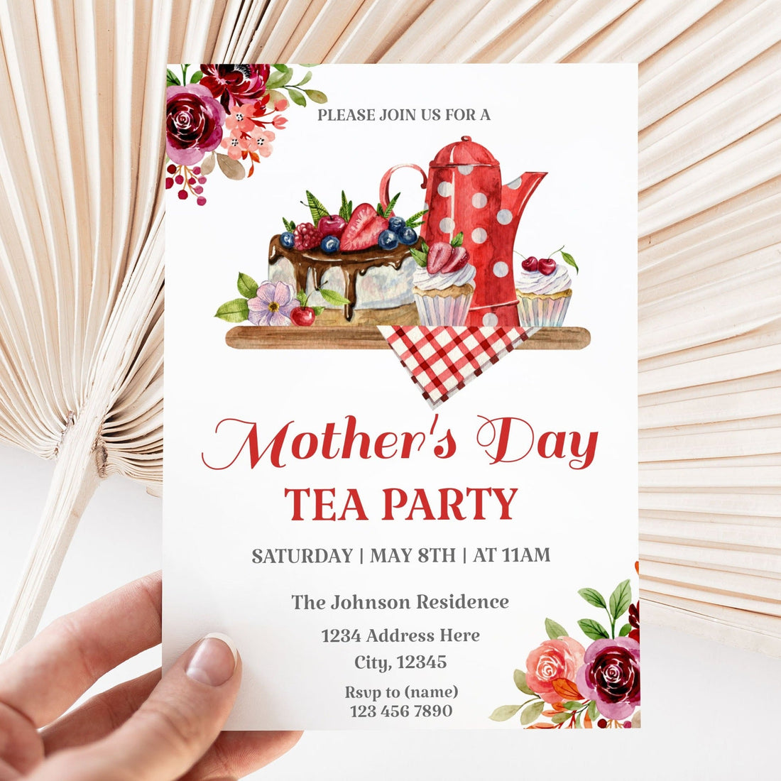 Mother's Day Tea Party Invite – Mama Life Printables