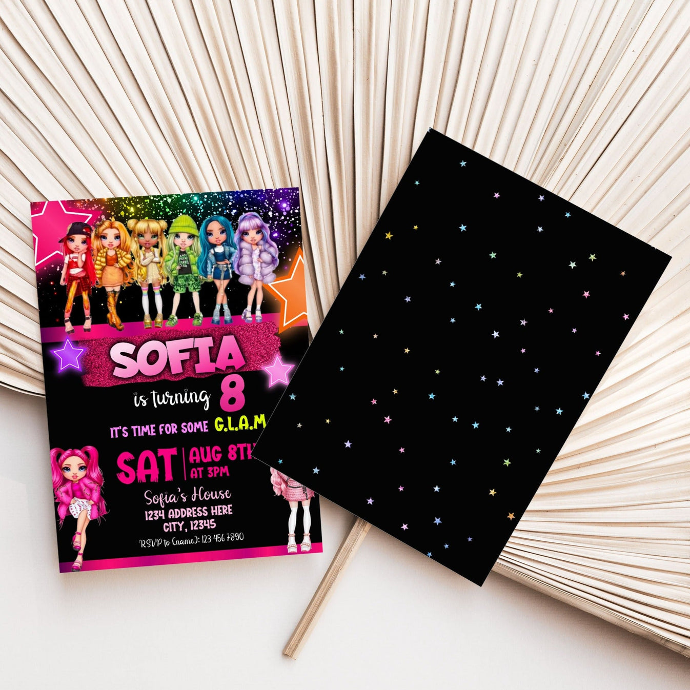 Rainbow High Birthday Invitation – Mama Life Printables