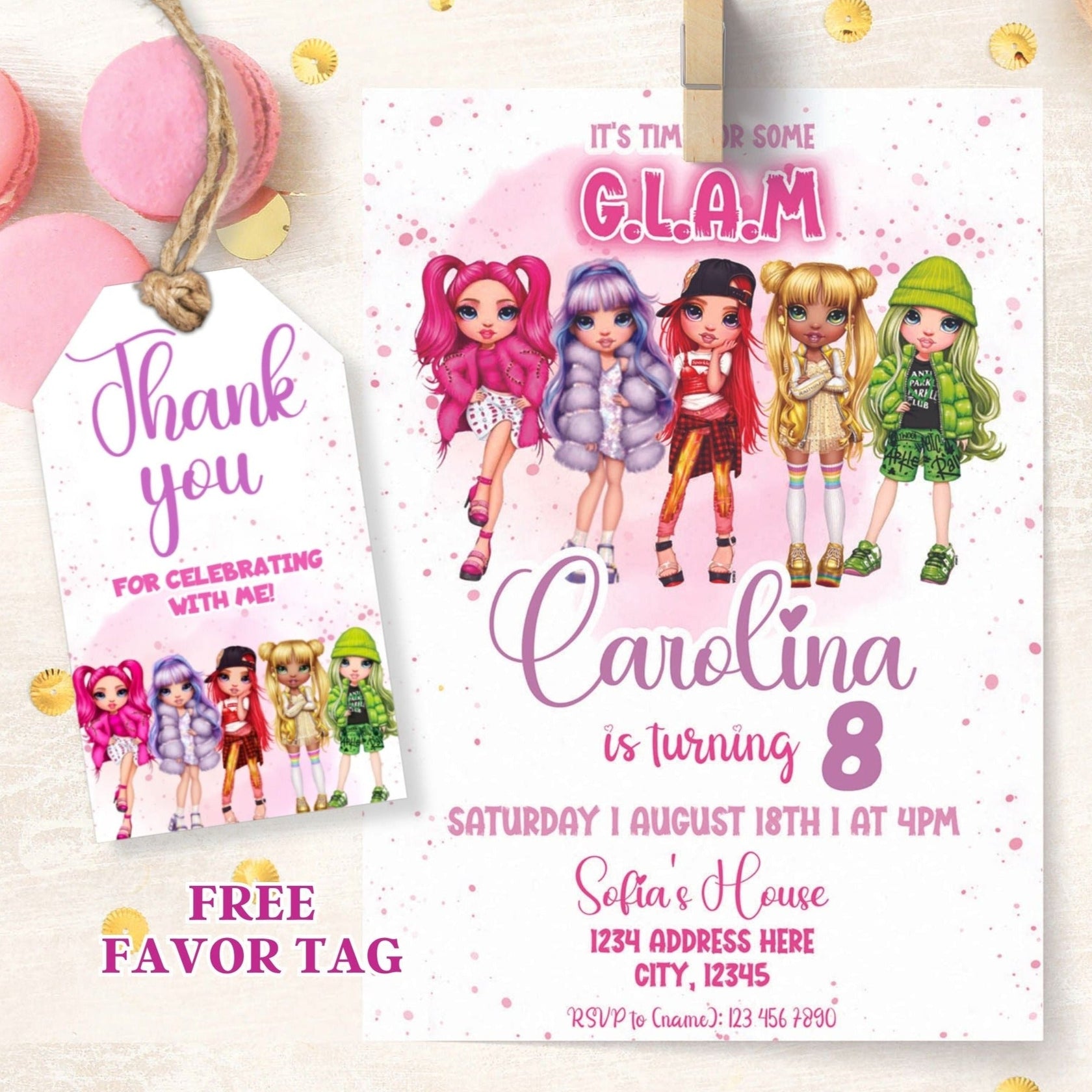 Rainbow High Party Invitation – Mama Life Printables