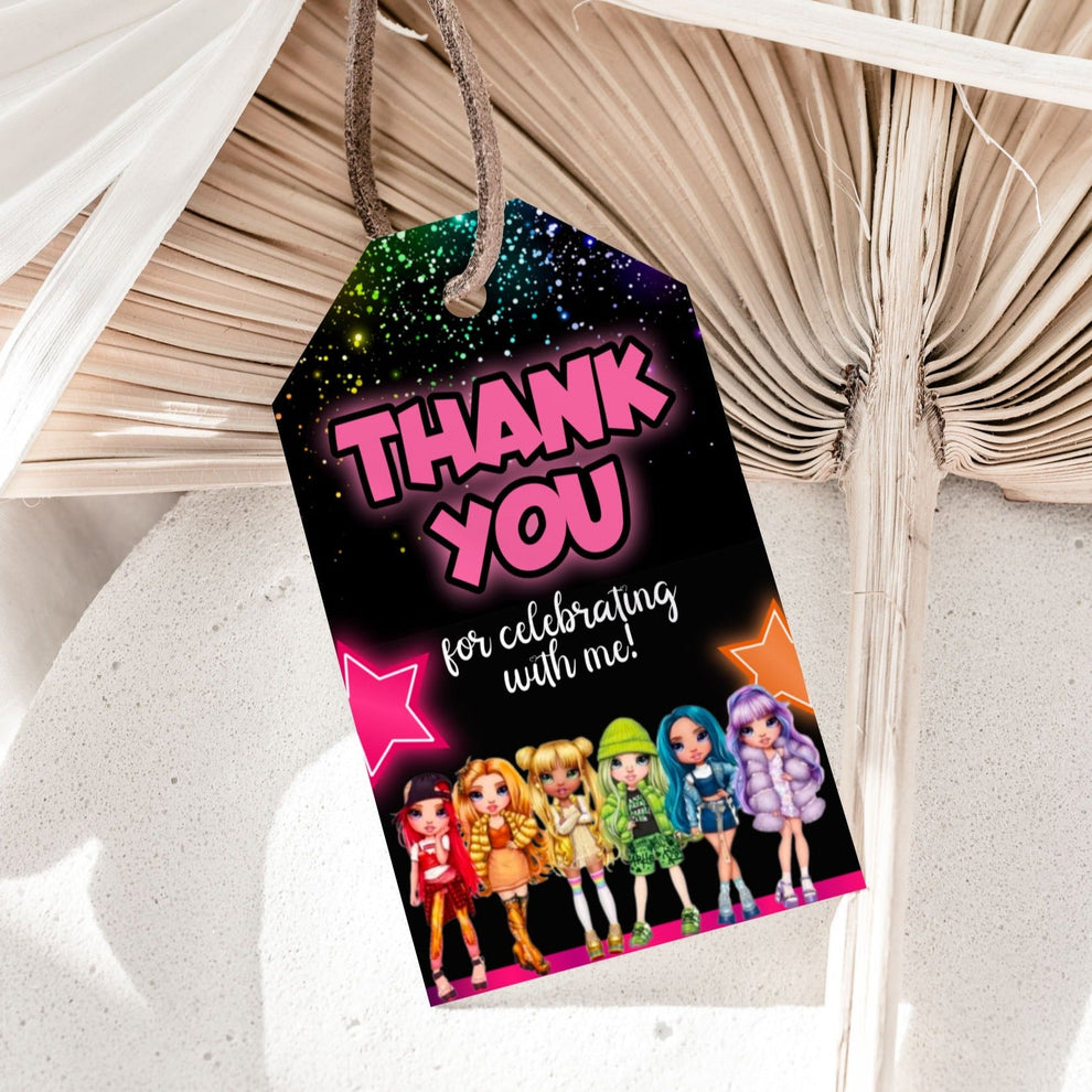 Rainbow High Birthday Invite – Mama Life Printables