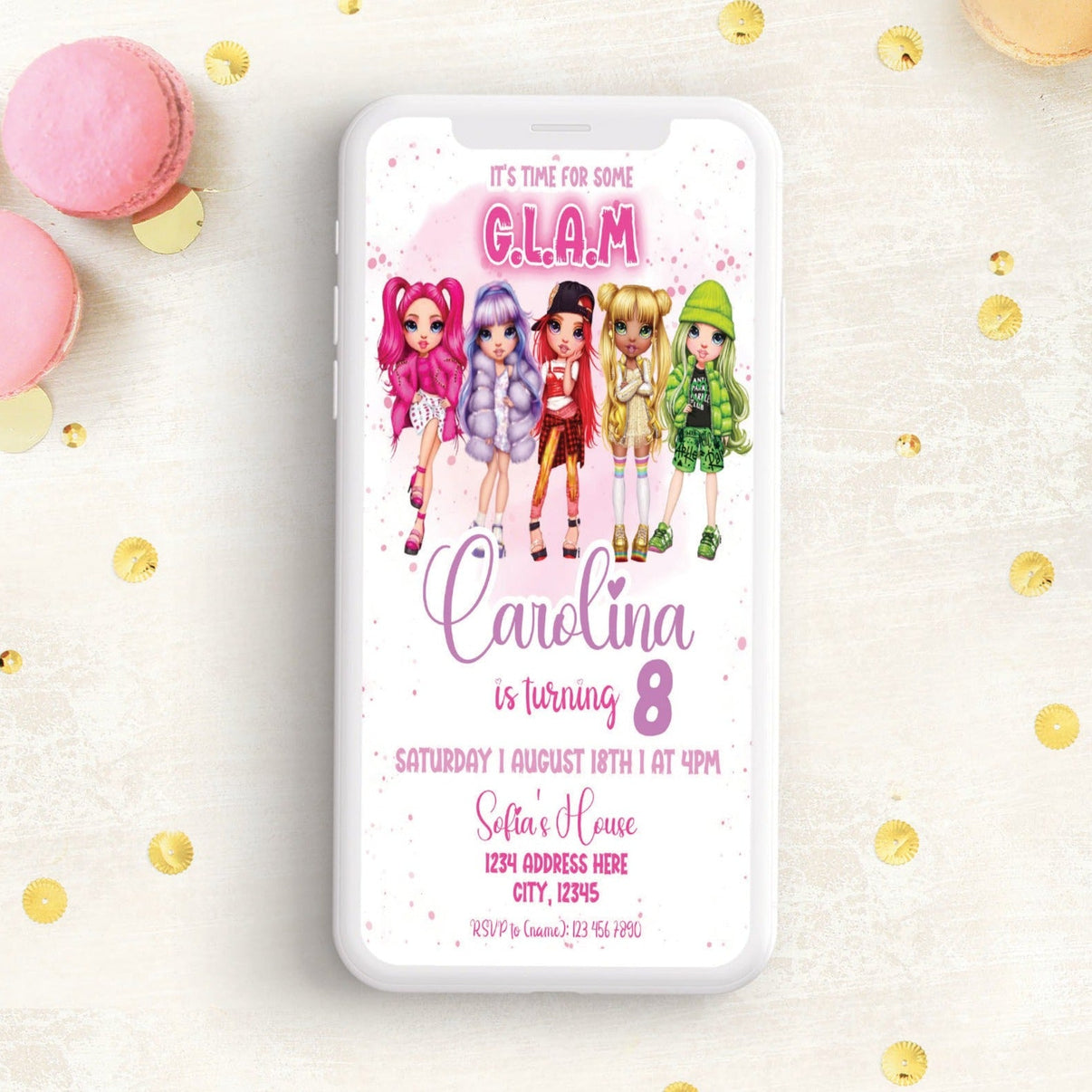 Rainbow High Party Invitation – Mama Life Printables