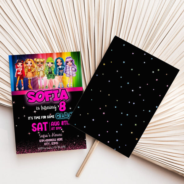 Rainbow High Birthday Invite – Mama Life Printables