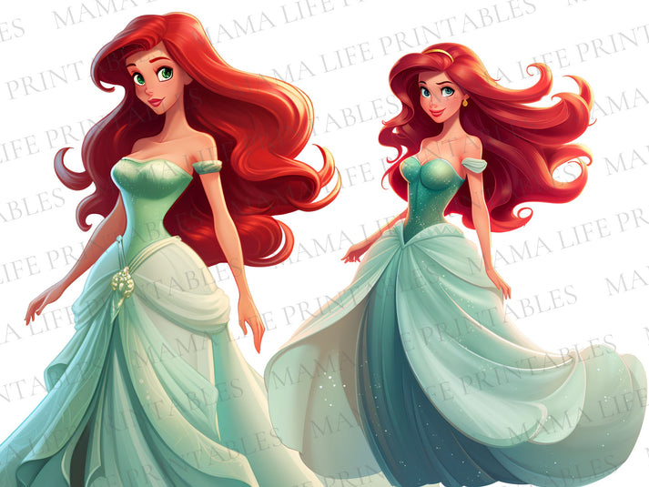 Disney Princess Ariel PNG Clip Arts – Mama Life Printables