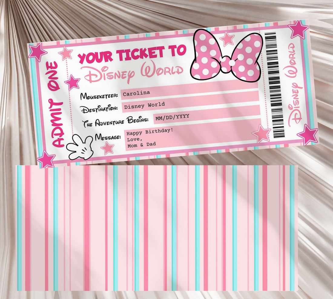 Disney Surprise Gift Ticket Template – Mama Life Printables