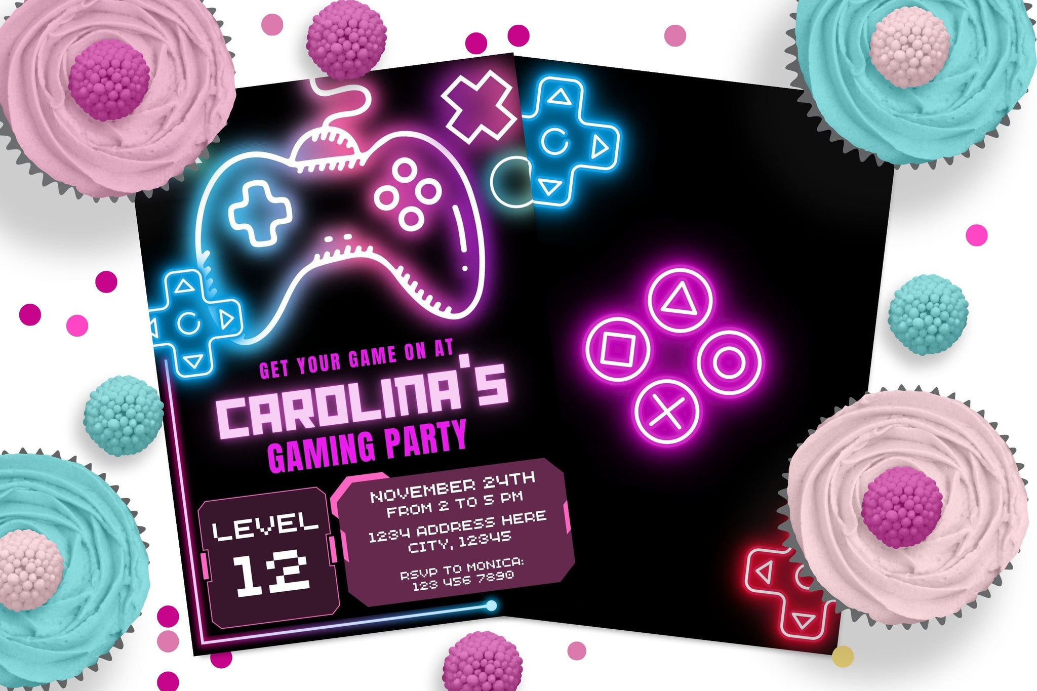 Gaming Party Birthday Invite – Mama Life Printables
