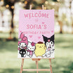 Editable Hello Kitty and Friends Welcome Sign – Mama Life Printables