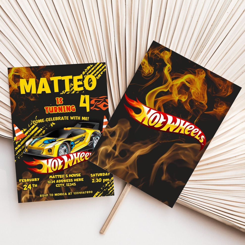 Hot Wheels Invitation Template – Mama Life Printables
