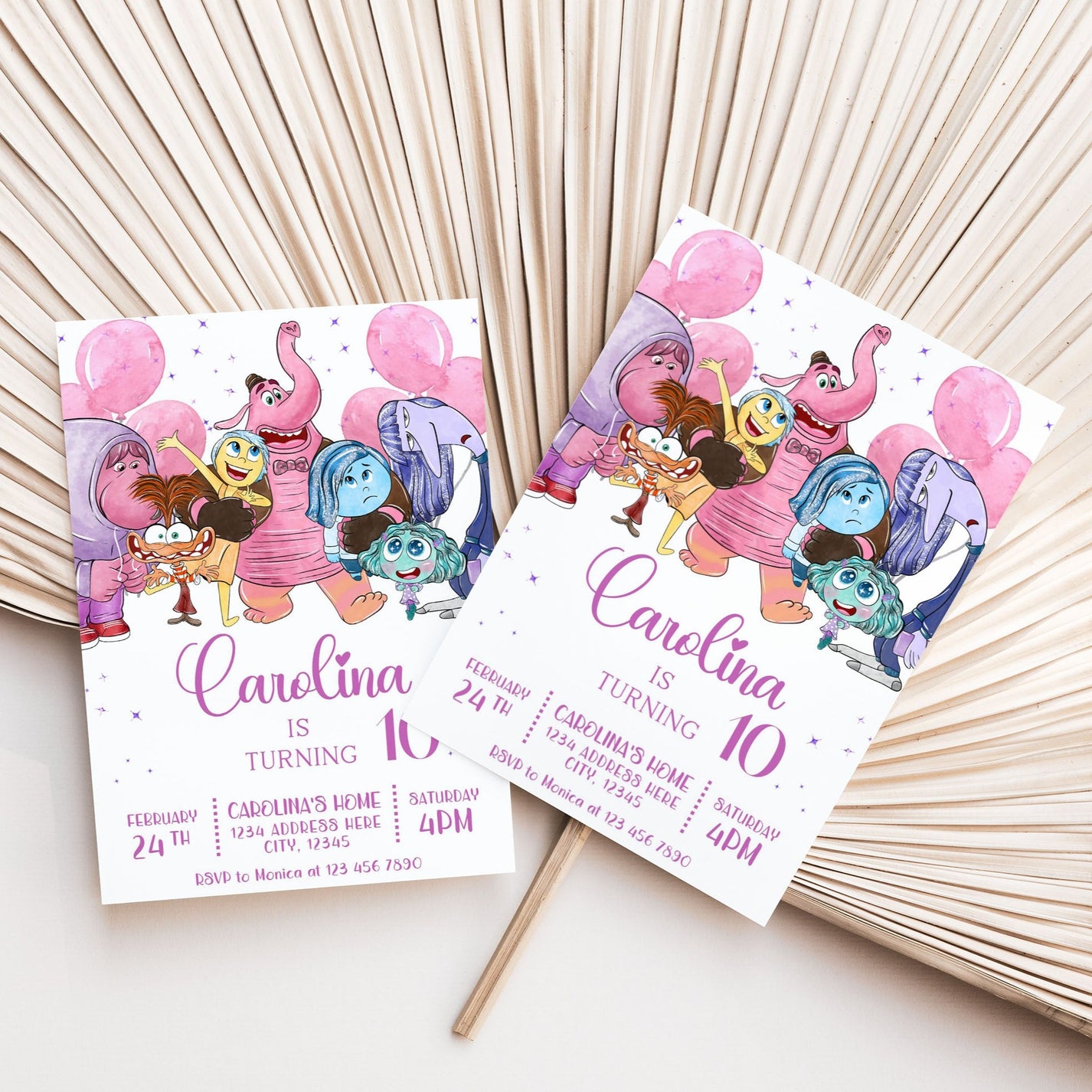 Inside Out Birthday Invitation Template | Editable in Canva – Mama Life ...