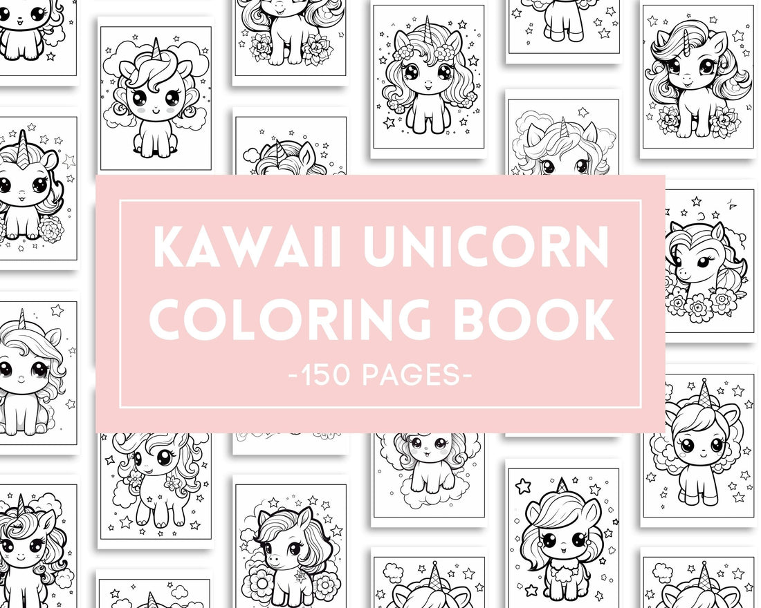 Kawaii Unicorn Coloring Book – Mama Life Printables