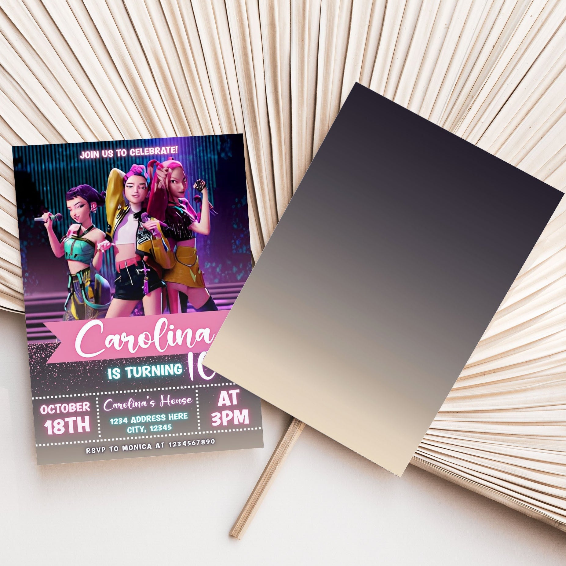 Kpop Demon Hunters Birthday Invitation Today | Instant Download! – Mama ...