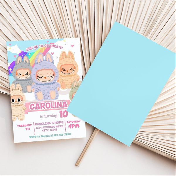 Labubu Birthday Invitation Template | Instant Download – Mama Life ...