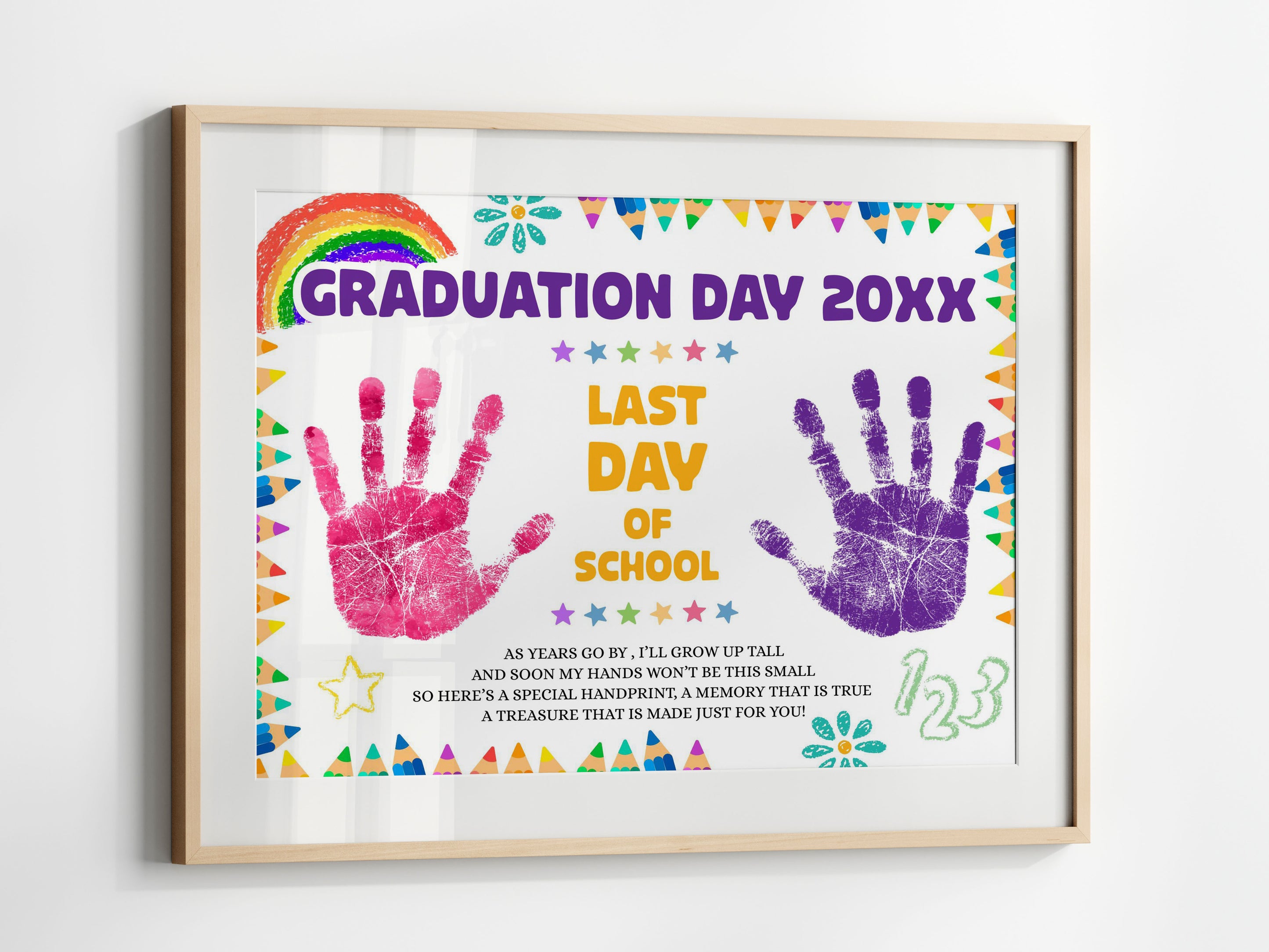 Printable Graduation Day Handprint Art | DIY Kid Keepsake – Mama Life ...
