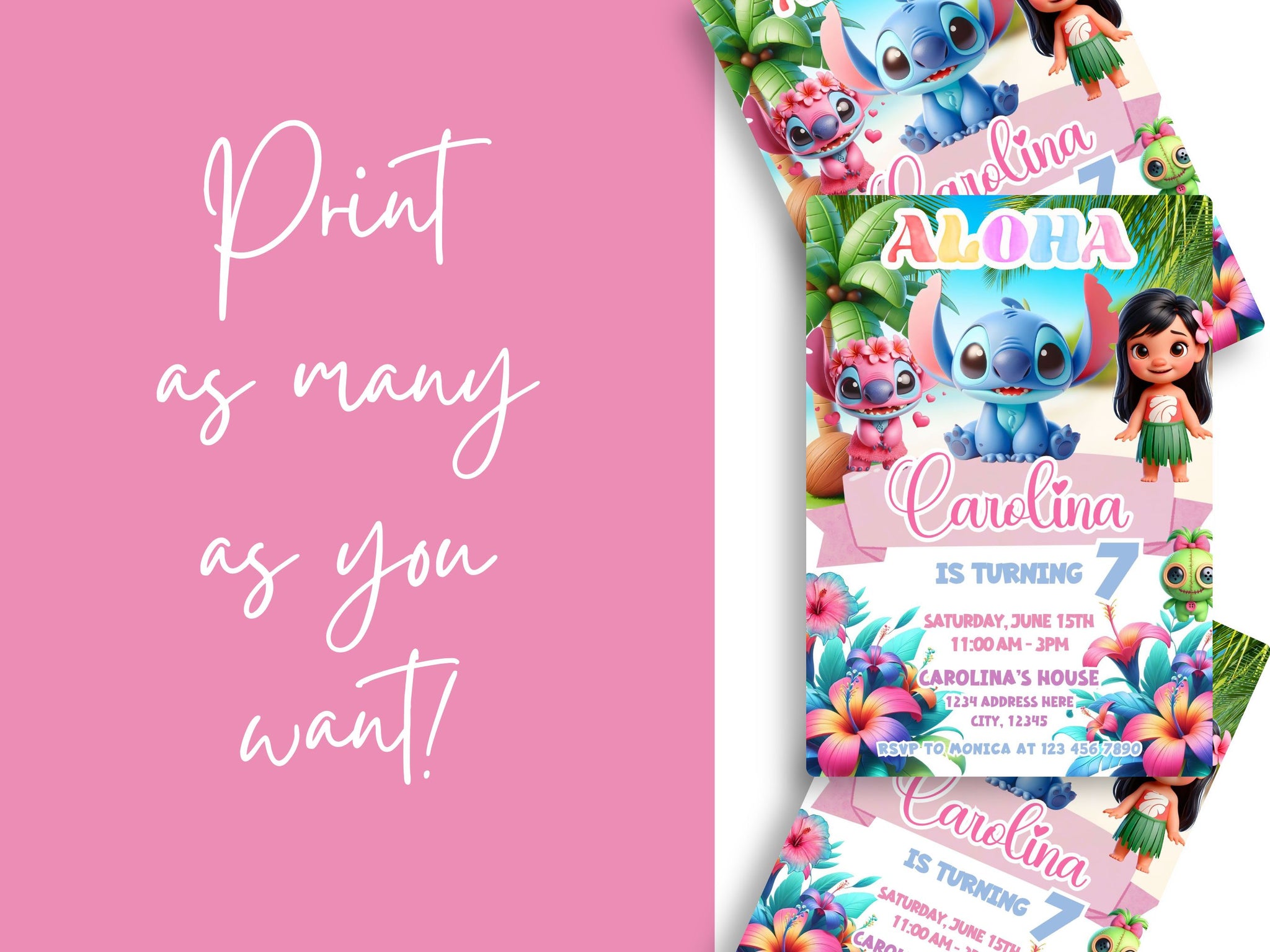 Lilo & Stitch Birthday Invitation | Editable Template – Mama Life ...