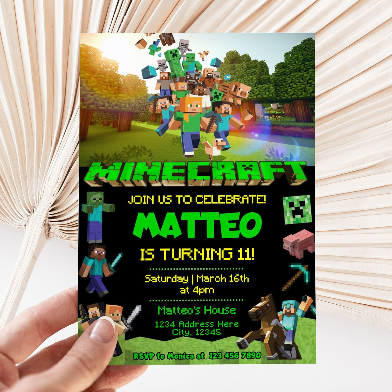 Minecraft Birthday Invite for Boys – Mama Life Printables