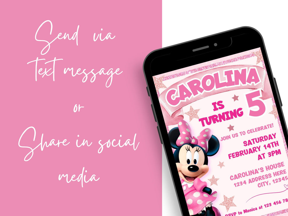 Minnie Mouse Party Invitation – Mama Life Printables
