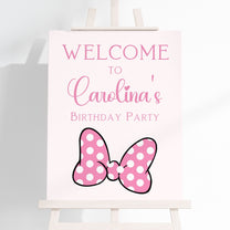 Minnie Mouse Welcome Sign | Editable Template for Birthdays – Mama Life ...