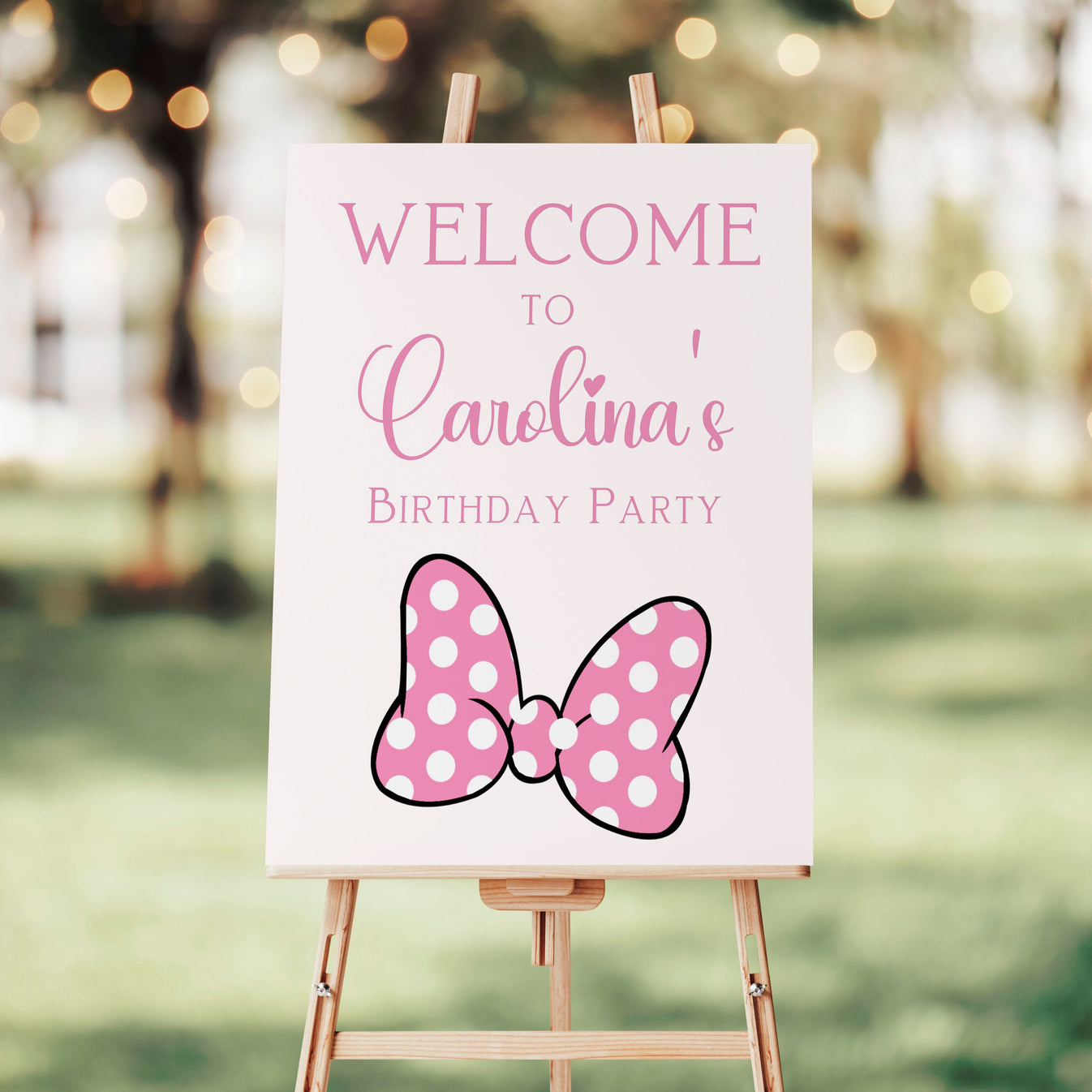 Minnie Mouse Welcome Sign | Editable Template for Birthdays – Mama Life ...