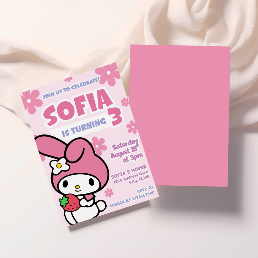 My Melody Digital Invitation | Editable Birthday Party Template – Mama ...