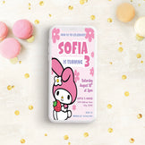My Melody Digital Invitation | Editable Birthday Party Template – Mama ...