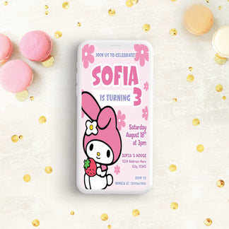 My Melody Digital Invitation | Editable Birthday Party Template – Mama ...