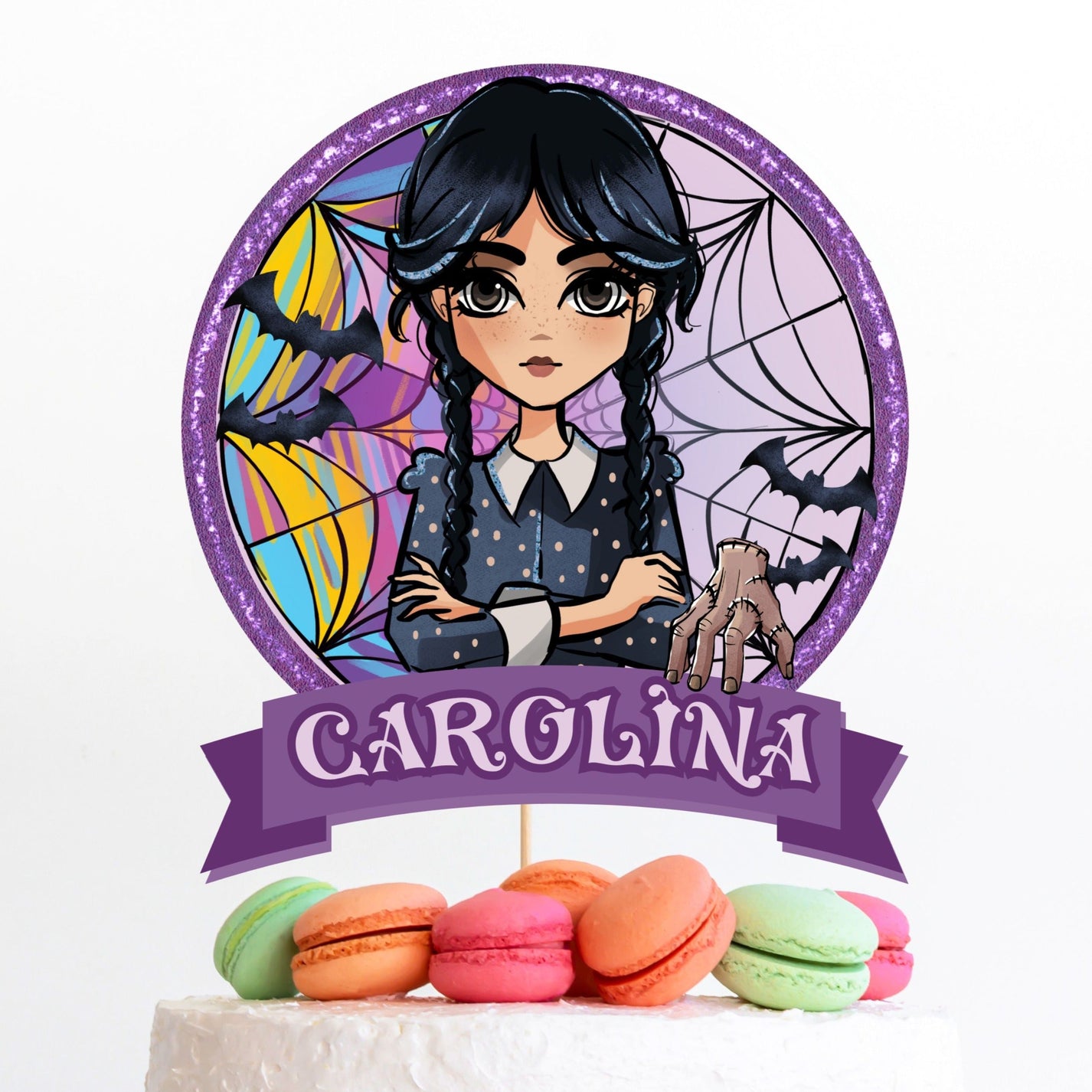 Wednesday Addams Cake Topper – Mama Life Printables