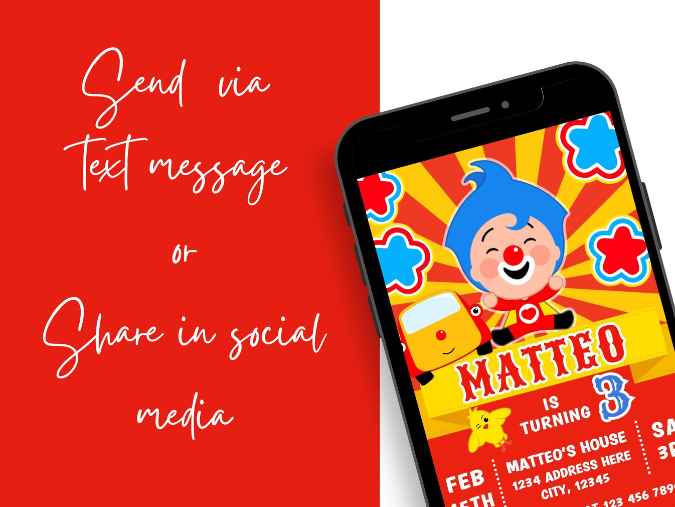 Plim Plim Birthday Invitation Template – Mama Life Printables