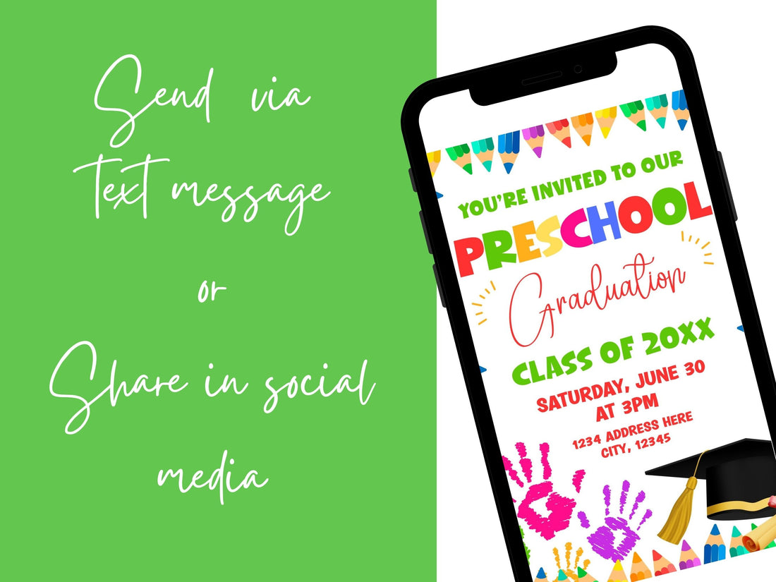 Preschool Graduation Party Invitation | Instant Download – Mama Life ...