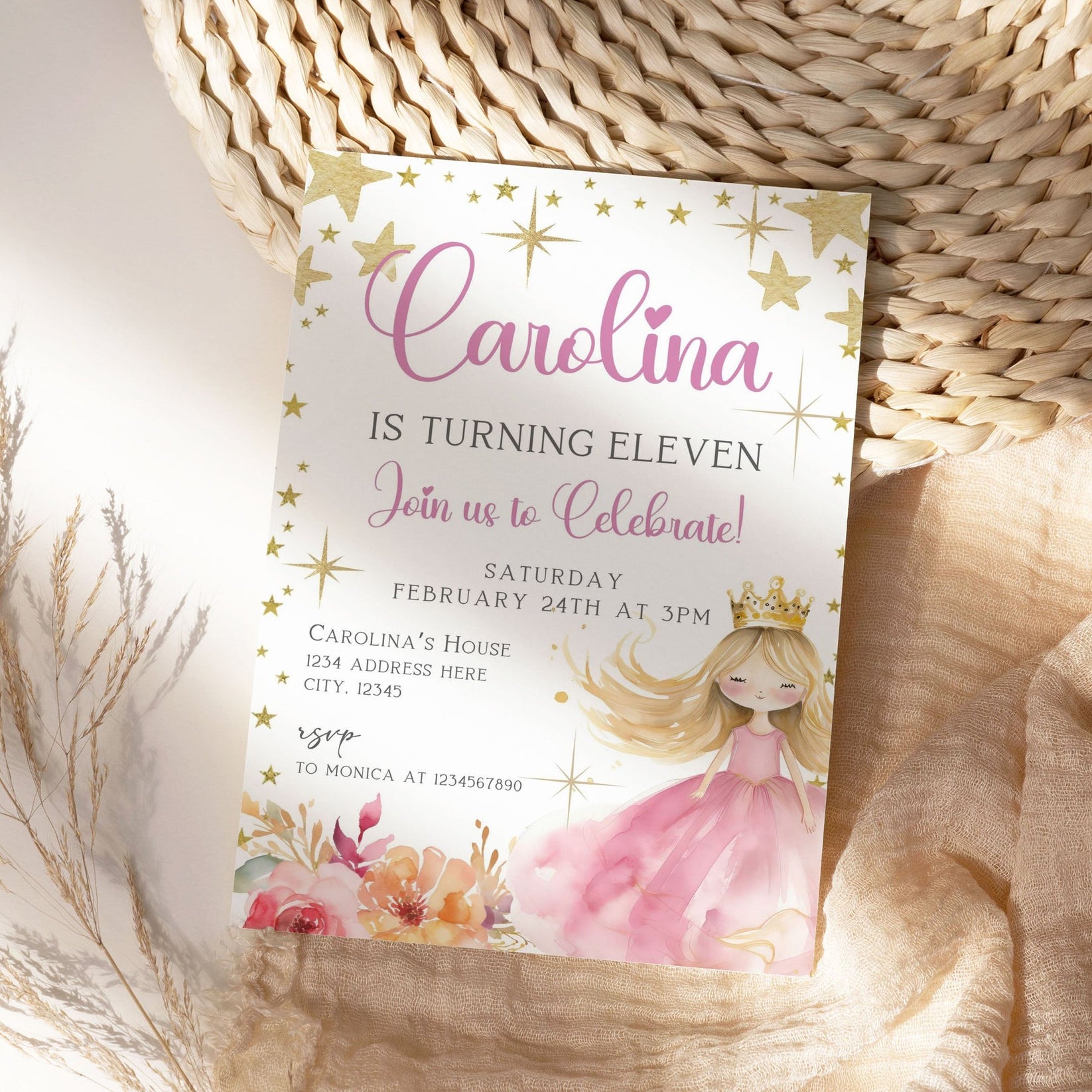 Editable Princess Birthday Invitation Template – Mama Life Printables