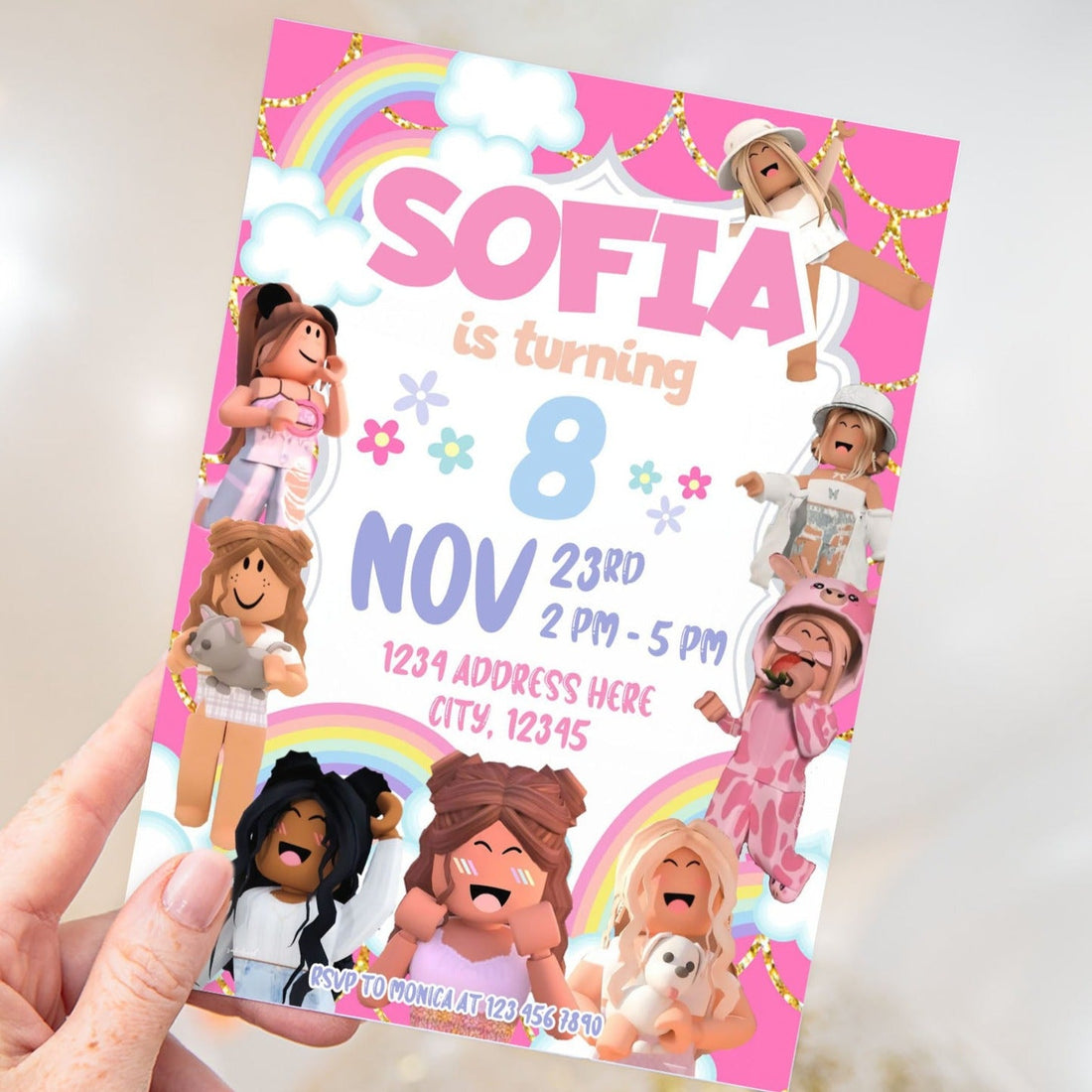 Roblox Birthday Invitations for Girls – Mama Life Printables