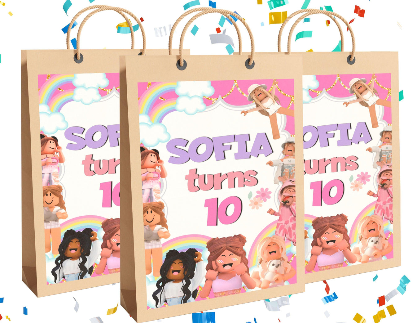 Roblox Party Favors: Editable Gift Bag Label Template – Mama Life ...